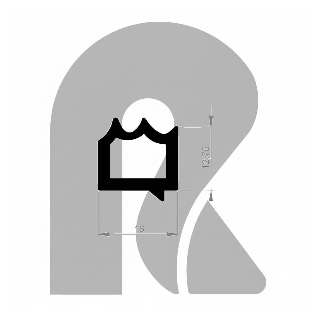 BURLETE PERFIL N381 (B45) RUBBER – Ferreteria Marani S.A.
